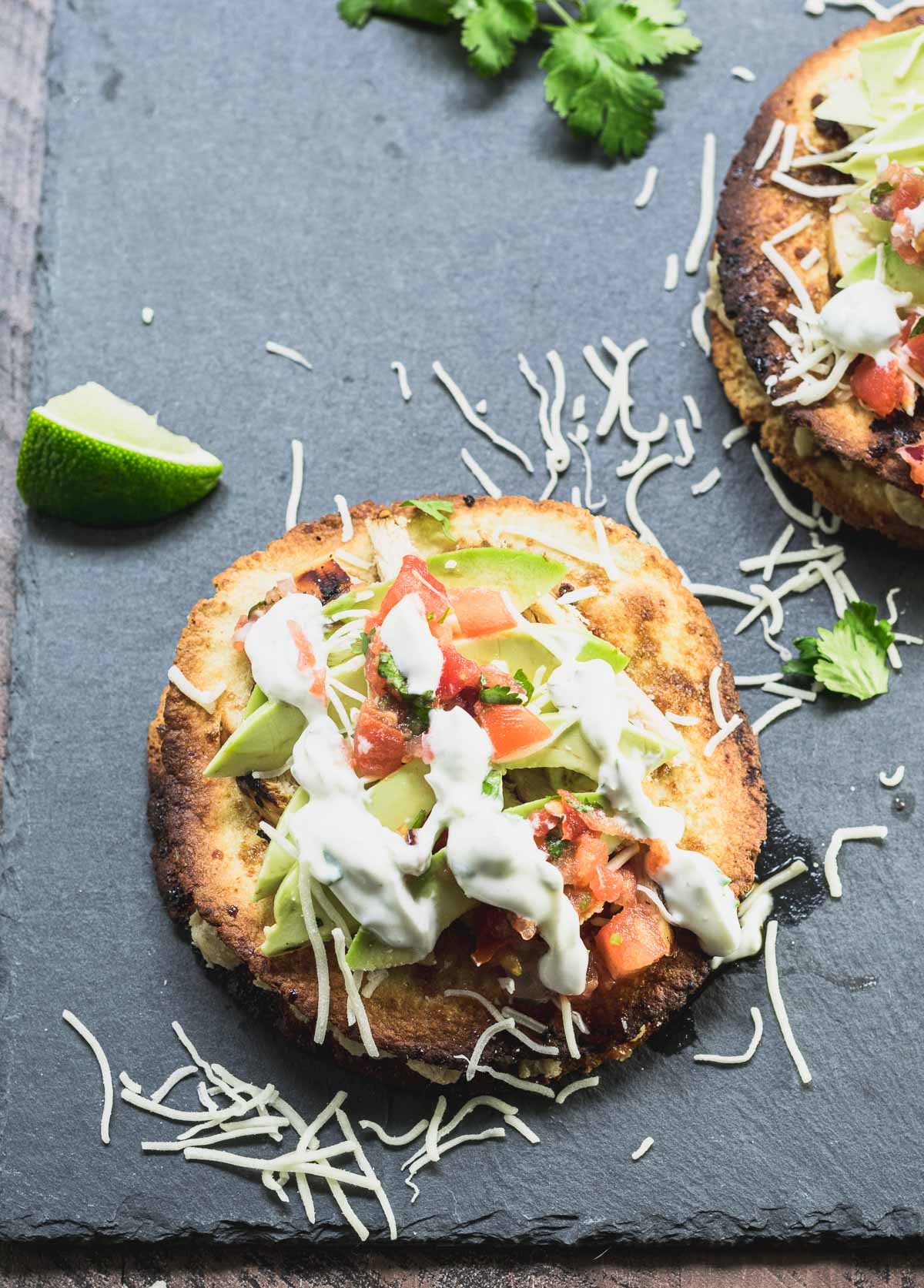 Chicken & White Bean Tostada Stacks - Urban Foodie Kitchen
