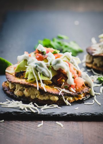 Chicken & White Bean Tostada Stacks - Urban Foodie Kitchen